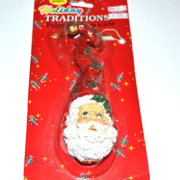 Holiday | Vintage Poly Resin Santa Icicle New In Original Packaging ...